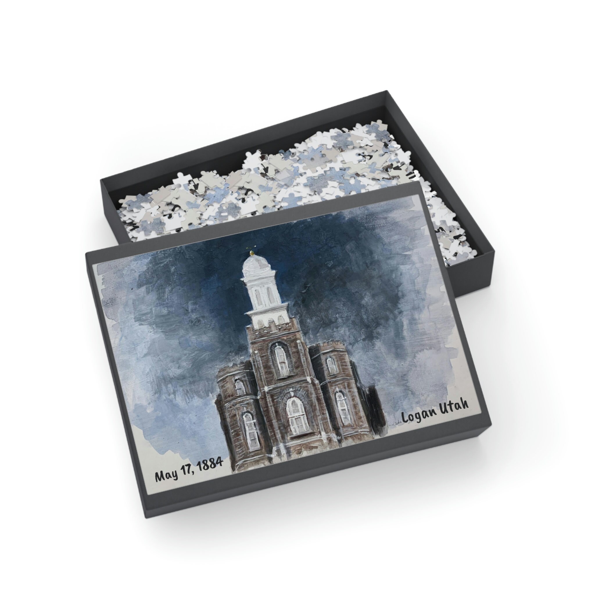 1000 Piece Puzzle of Logan Utah Temple - Etsy