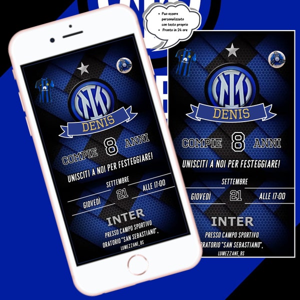 Inter Milan Invitation - Etsy