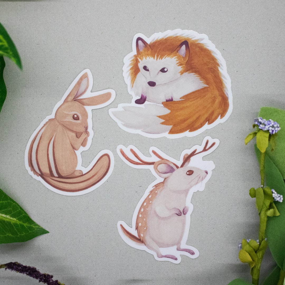 Enchanted Animal Vinyl Stickers | Gift for Animal and Nature Lovers ...