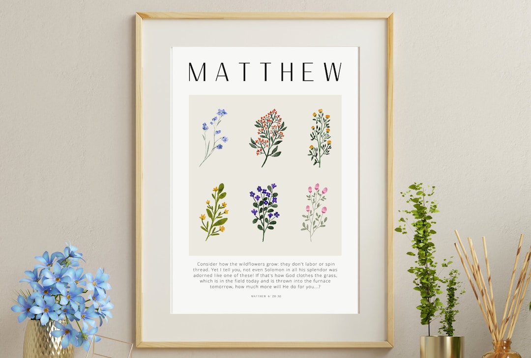 Matthew 6, DIGITAL Download, Bible Verse, Modern Bible, Scripture Wall ...