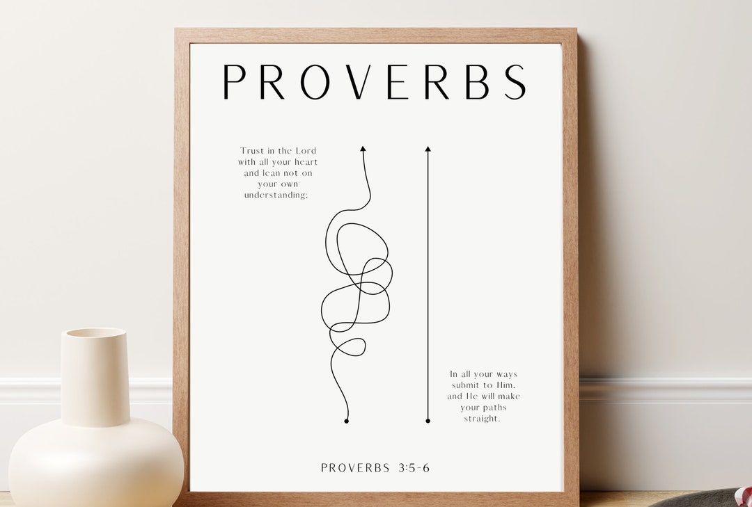 Proverbs 3, DIGITAL Download, INSTANT DOWNLOAD, Digital Print, Modern ...