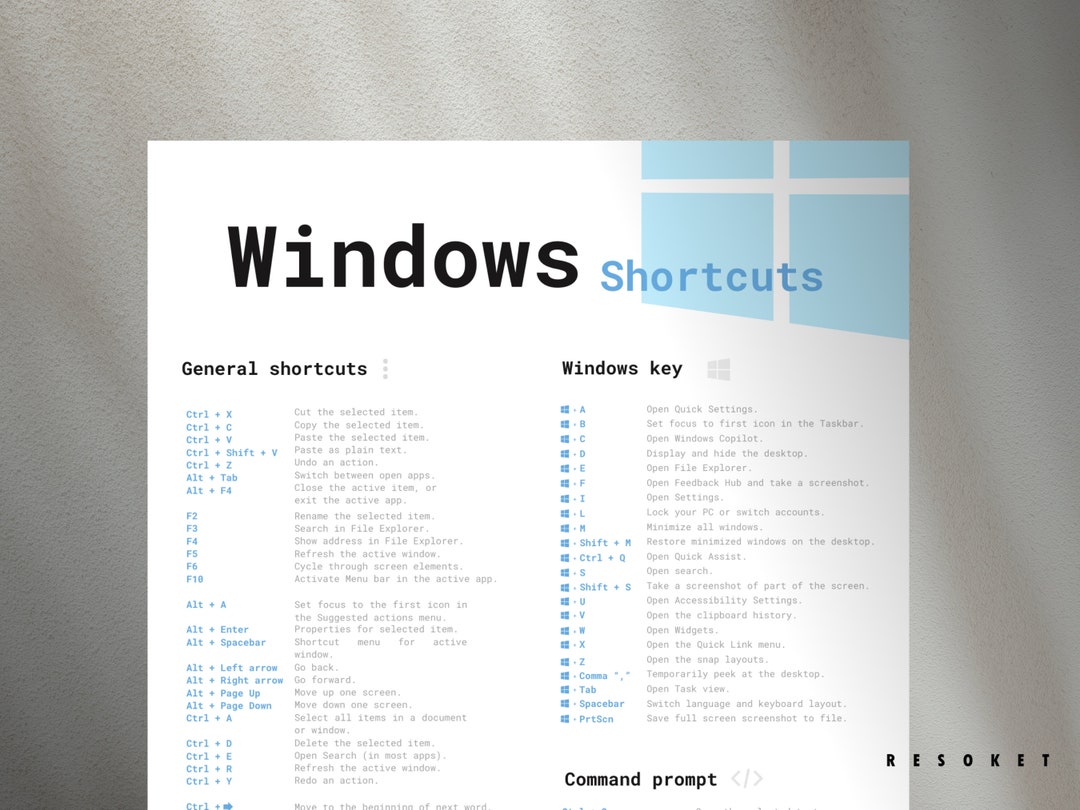 Windows Shortcuts, White Theme, High Quality Windows Keyboard Shortcuts ...