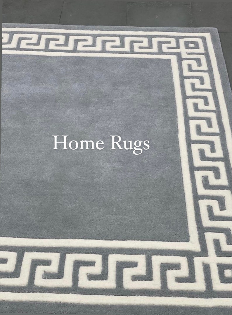 Greek Key Pattern Handmade Rug - Etsy