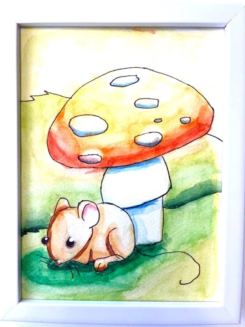 Cute Mouse Under Mushroom - Etsy