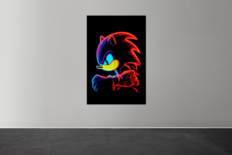 Abstract Sonic the Hedgehog Art | Digital Download | Movie Poster ...