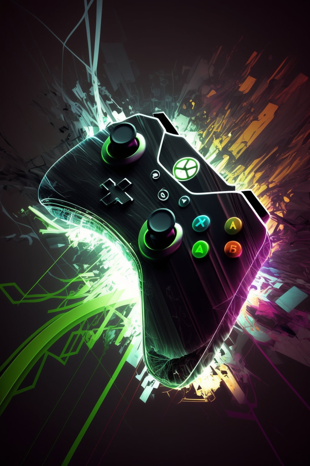 Epic Neon Gamer Print | Gaming Room | Gaming Picture | Gamer Gift ...