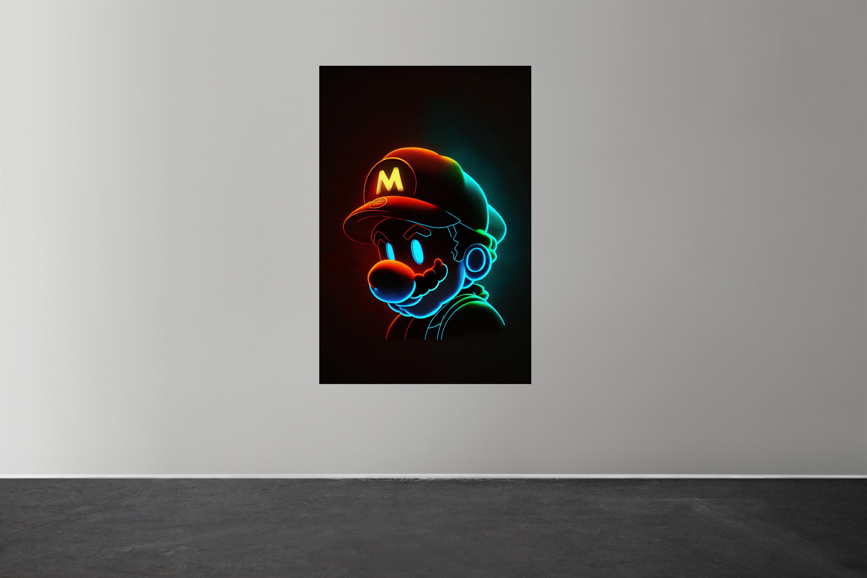 Abstract Super Mario Digital Art | Digital Download | Movie Poster ...