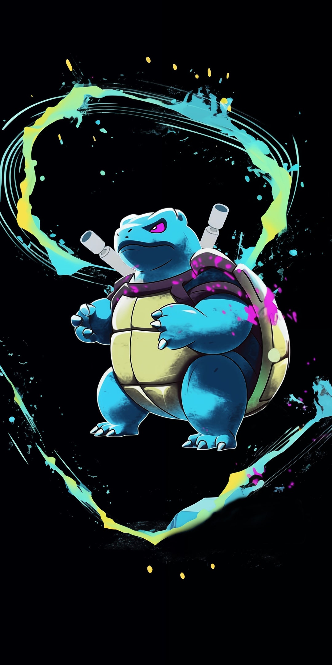 Abstract Blastoise Digital Art | Digital Download | Cartoon Poster ...