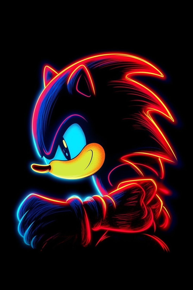 Abstract Sonic the Hedgehog Art | Digital Download | Movie Poster ...