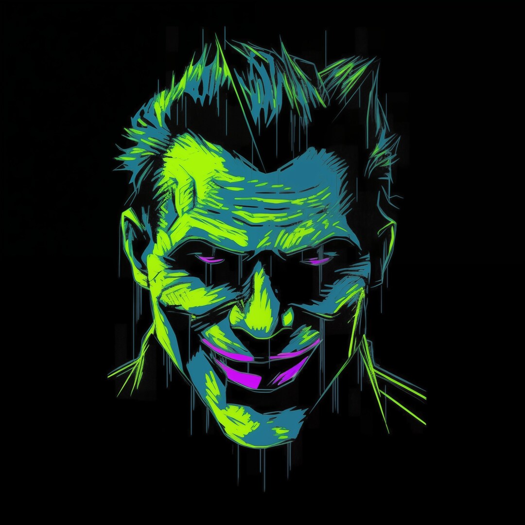 Abstract the Joker Digital Art | Digital Download | Movie Poster | Wall ...