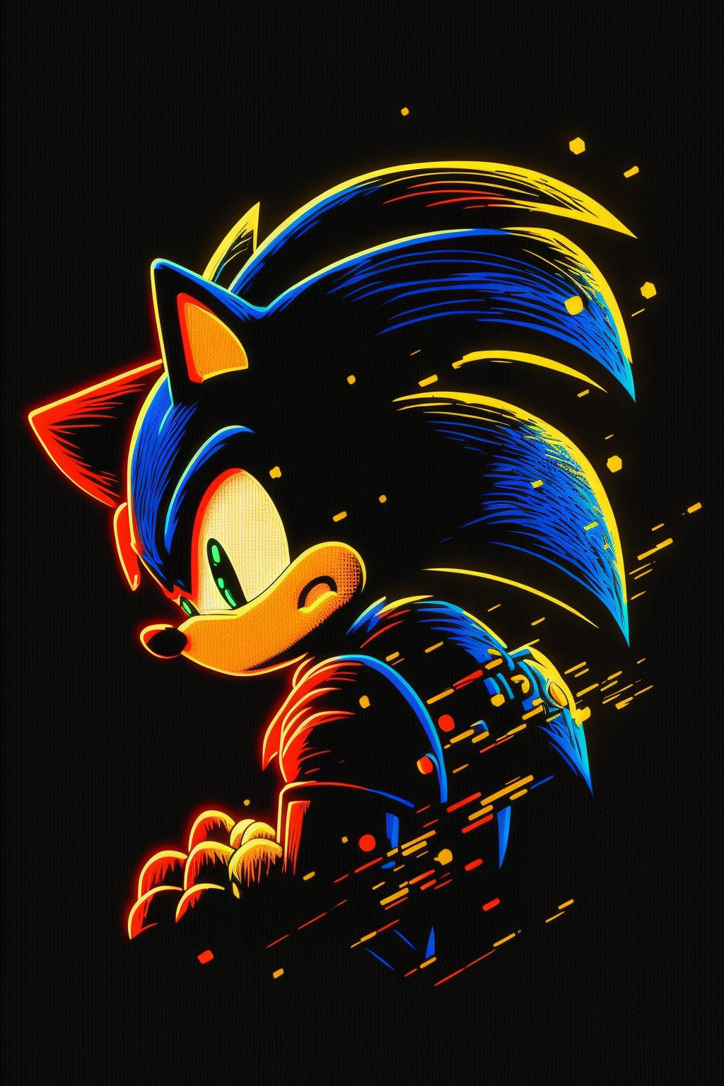 Abstract Sonic Digital Art | Digital Download | Cartoon Poster | Wall ...