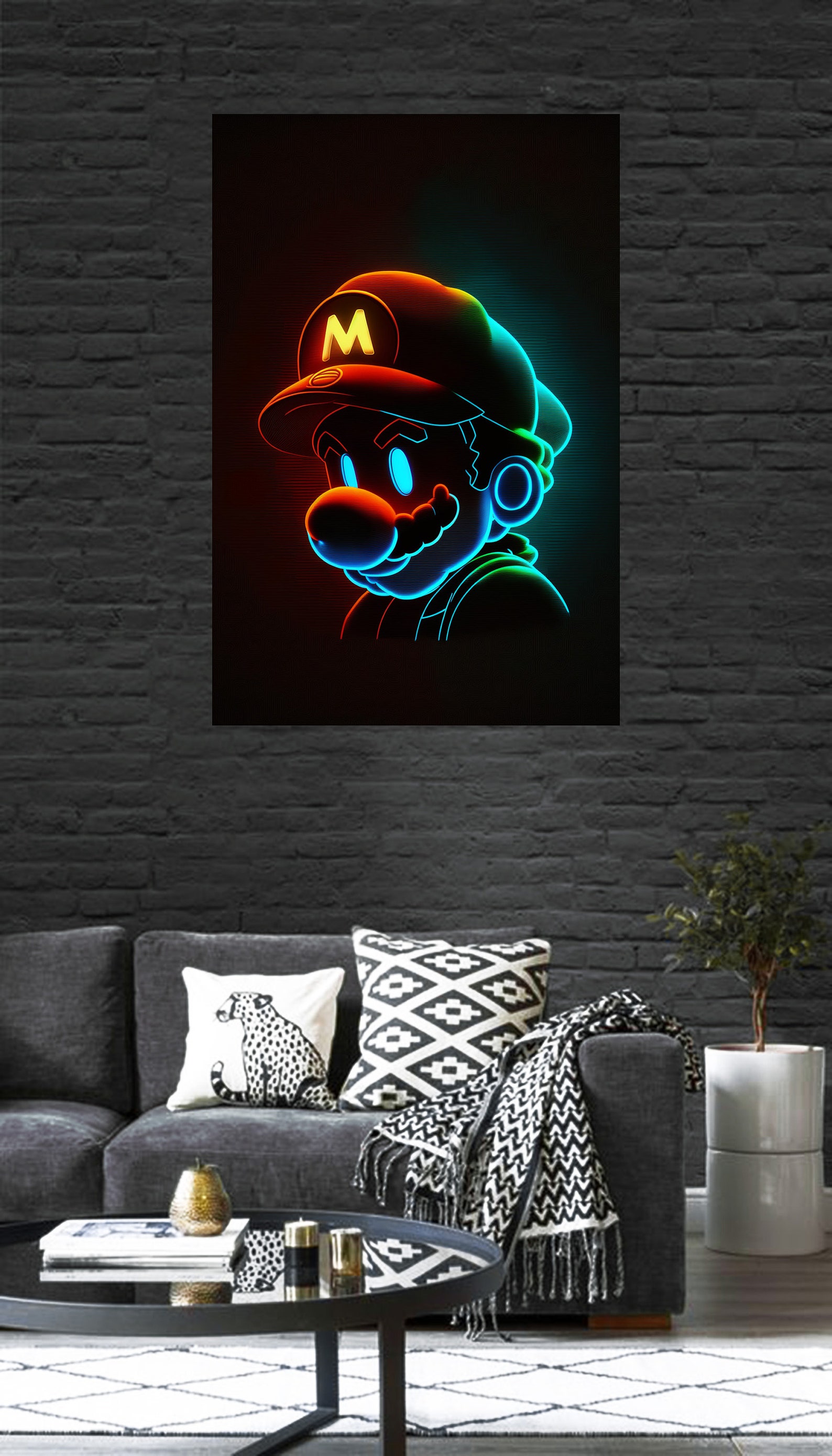 Abstract Super Mario Digital Art | Digital Download | Movie Poster ...