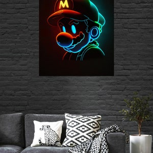Abstract Super Mario Digital Art | Digital Download | Movie Poster ...