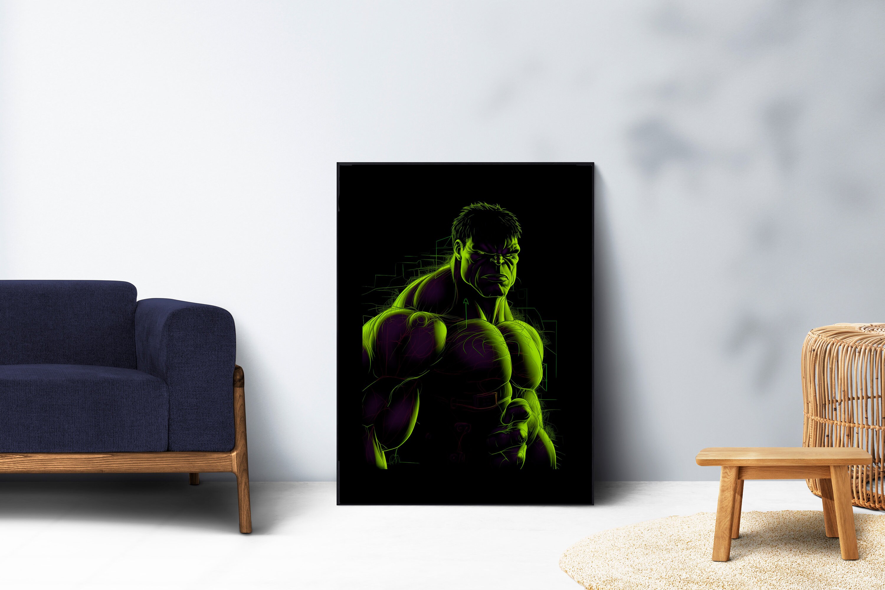 Abstract the Hulk Digital Art Digital Download Movie Poster Wall Art ...
