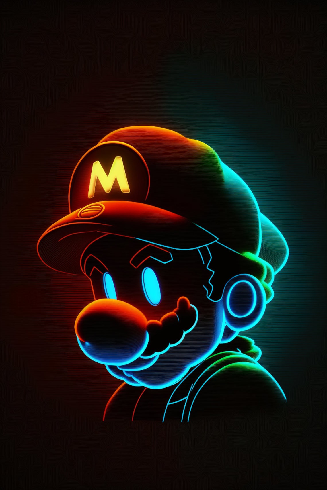 Abstract Super Mario Digital Art | Digital Download | Movie Poster ...