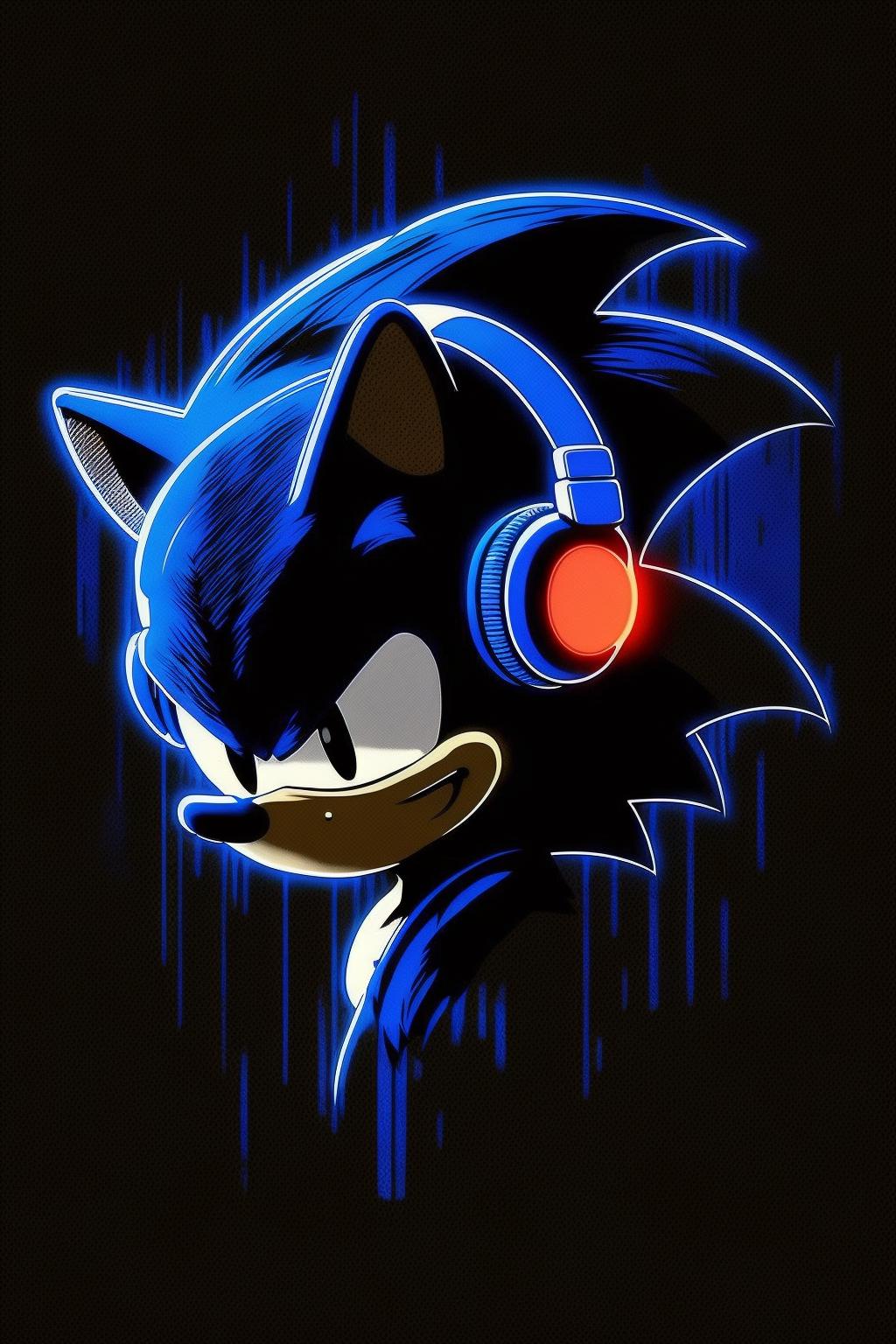 Abstract Gamer Sonic Digital Art | Digital Download | Cartoon Poster ...