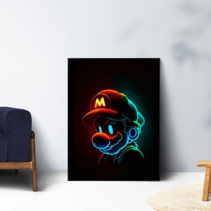 Abstract Super Mario Digital Art | Digital Download | Movie Poster ...