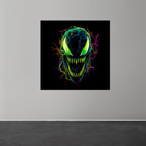 Abstract Venom Art | Digital Download | Movie Poster | Wall Art | Neon ...