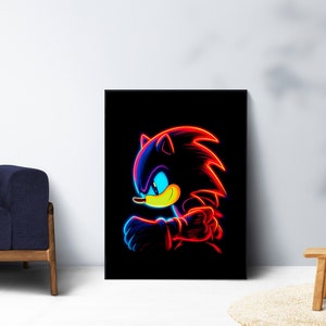 Abstract Sonic the Hedgehog Art | Digital Download | Movie Poster ...