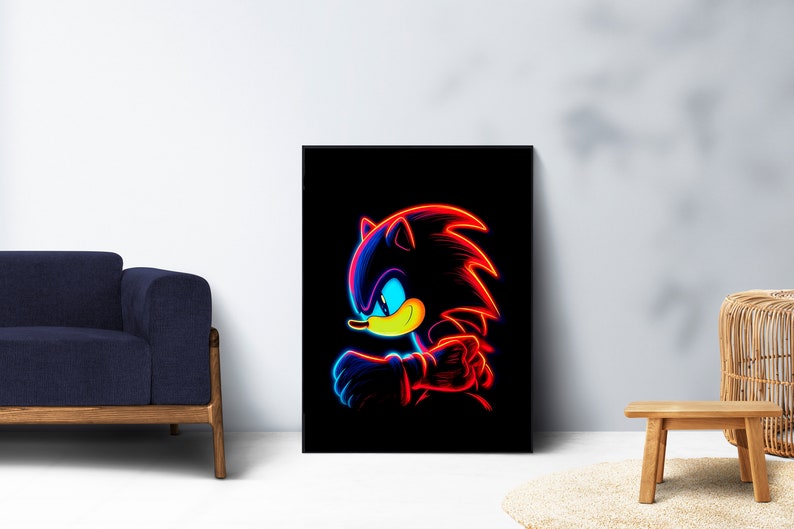 Abstract Sonic the Hedgehog Art | Digital Download | Movie Poster ...