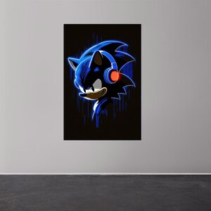 Abstract Gamer Sonic Digital Art | Digital Download | Cartoon Poster ...