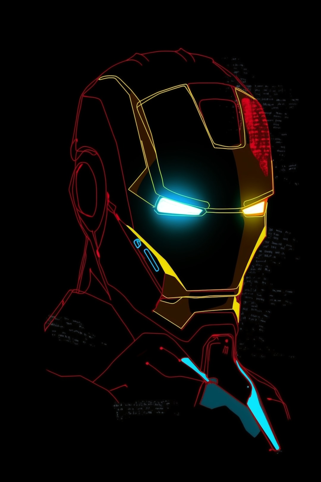 Abstract Iron Man Digital Art | Digital Download | Movie Poster | Wall ...