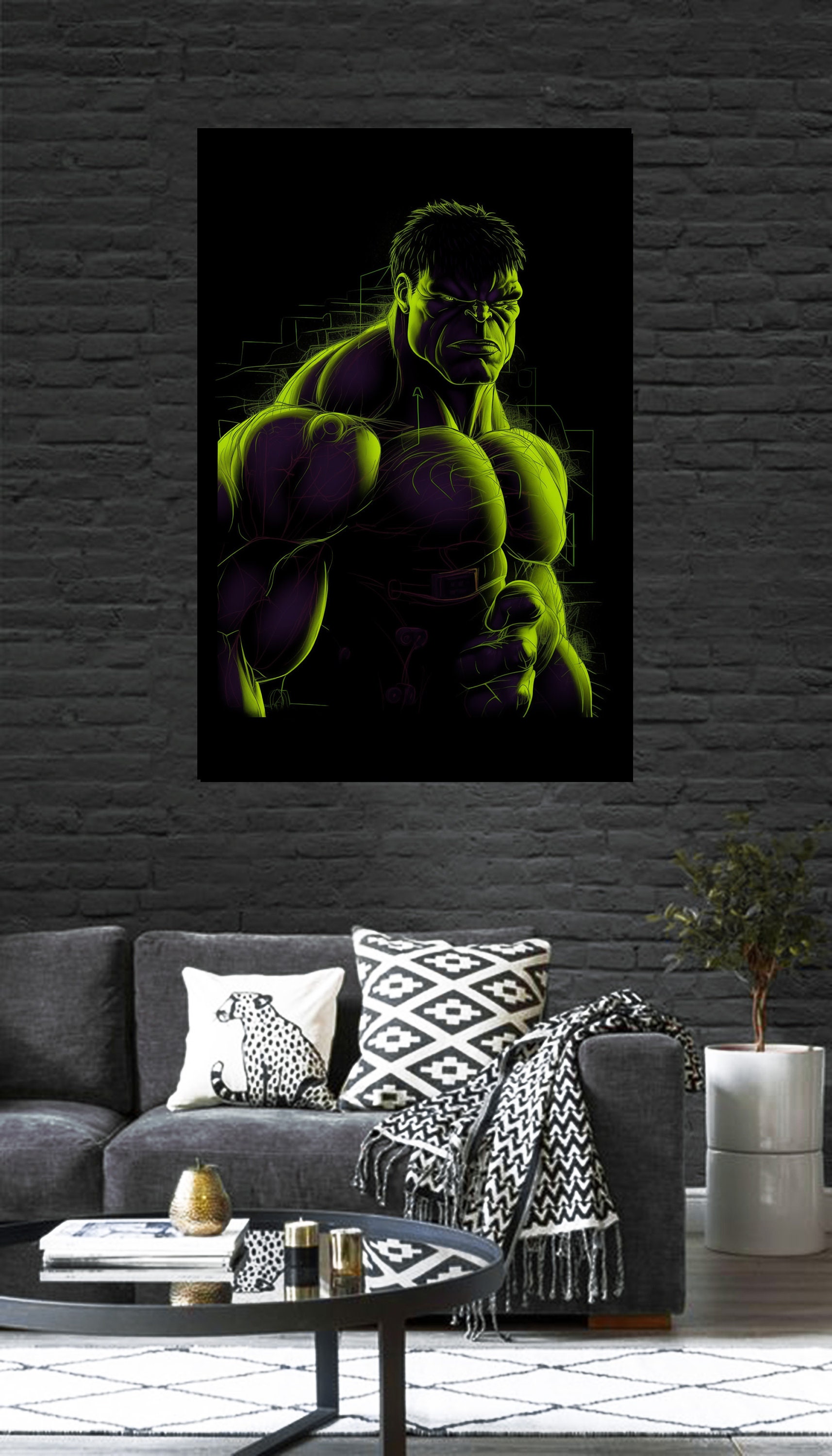 Abstract the Hulk Digital Art Digital Download Movie Poster Wall Art ...