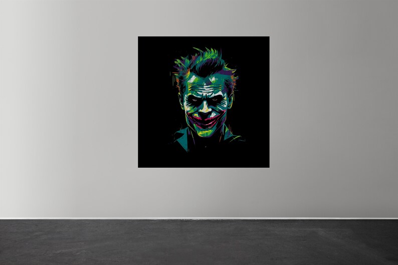 Abstract the Joker Digital Art | Digital Download | Movie Poster | Wall ...