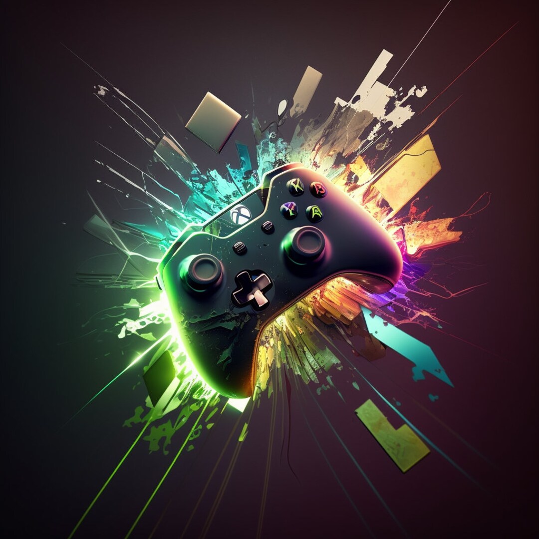 Epic Neon Gamer Print | Gaming Room | Gaming Picture | Xbox | Gamer ...