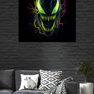Abstract Venom Art | Digital Download | Movie Poster | Wall Art | Neon ...