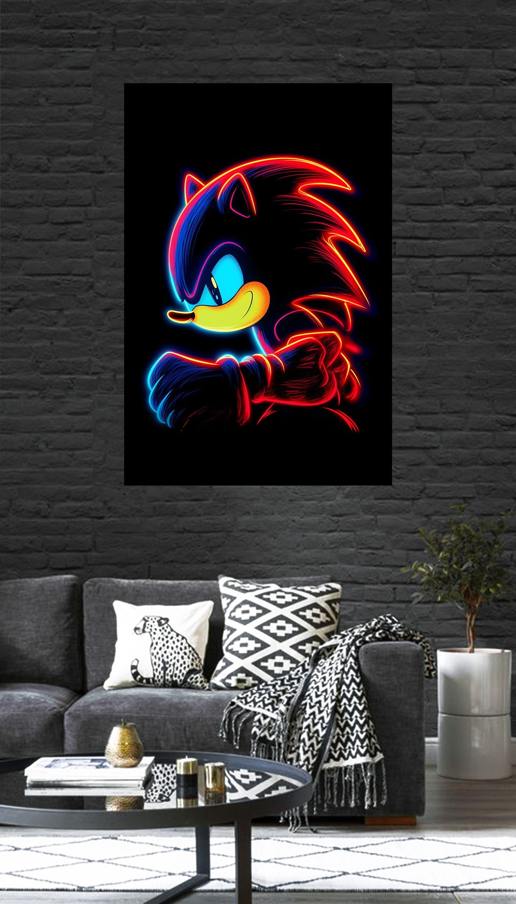 Abstract Sonic the Hedgehog Art | Digital Download | Movie Poster ...