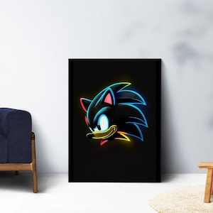 Abstract Sonic Digital Art | Digital Download | Cartoon Poster | Wall ...