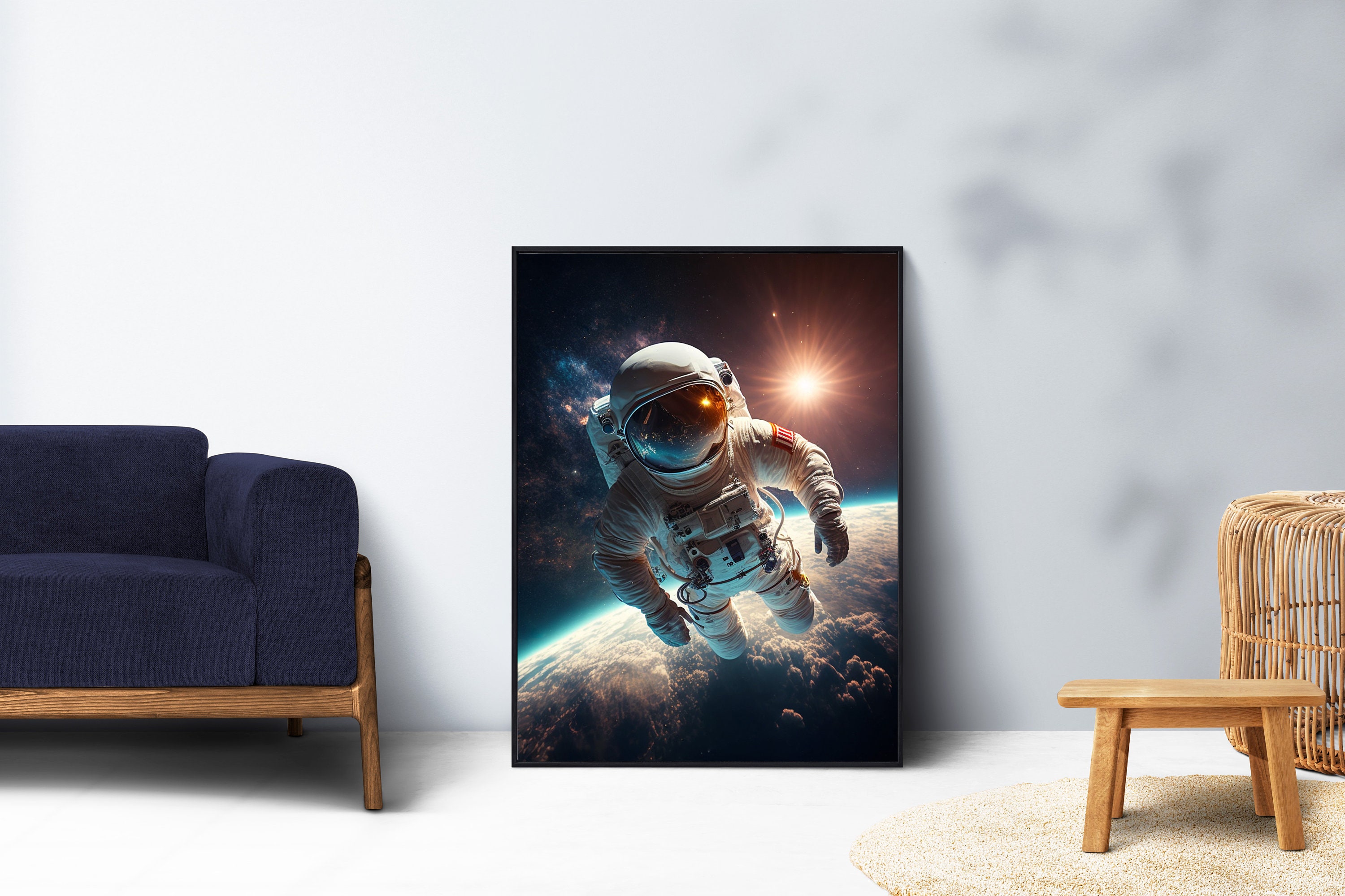 Astronaut Floating in Space Wall Art | Digital Download | Space ...