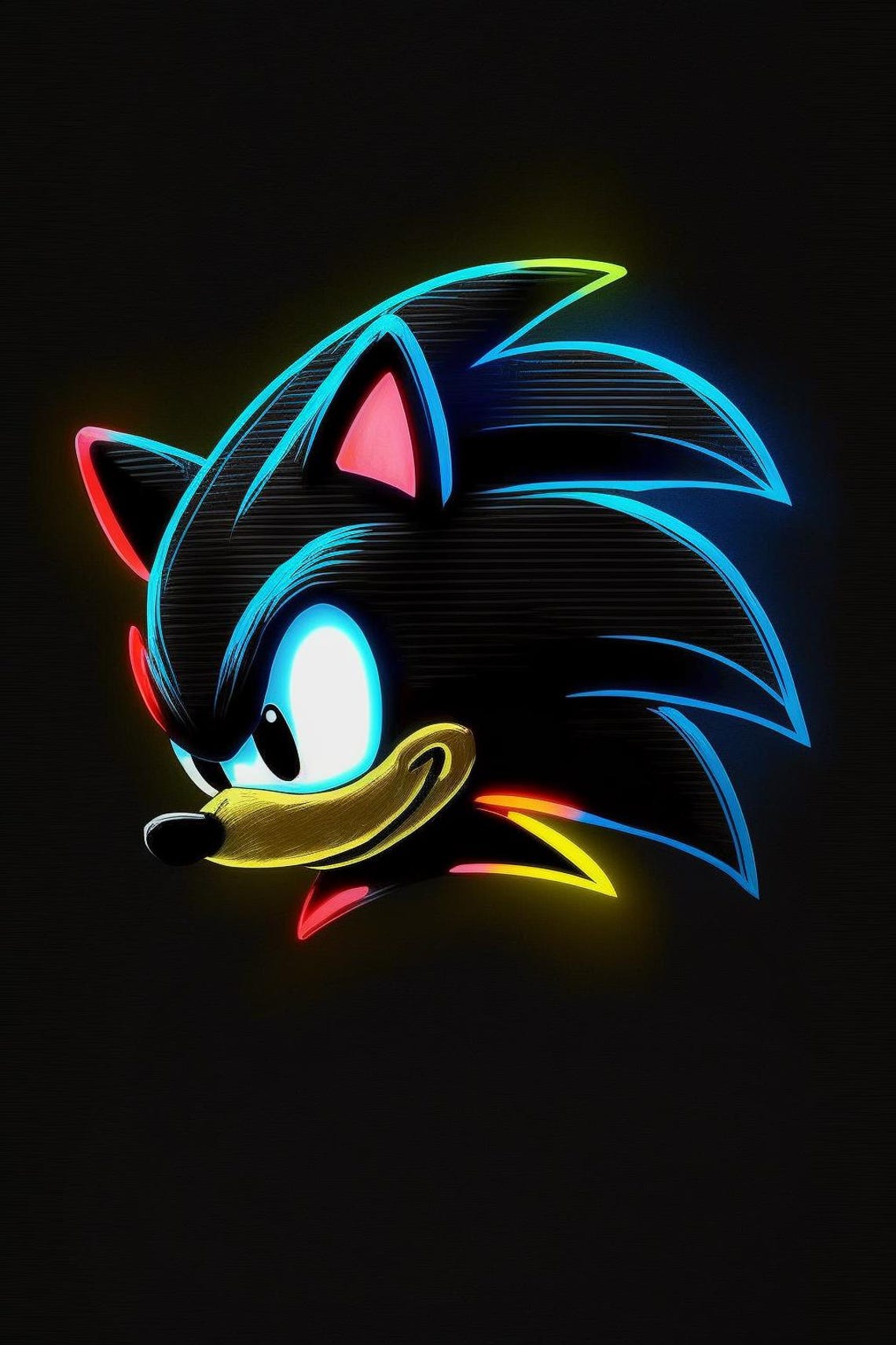 Abstract Sonic Digital Art | Digital Download | Cartoon Poster | Wall ...