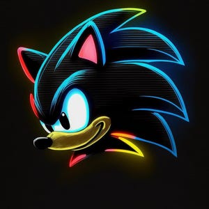Abstract Sonic Digital Art | Digital Download | Cartoon Poster | Wall ...