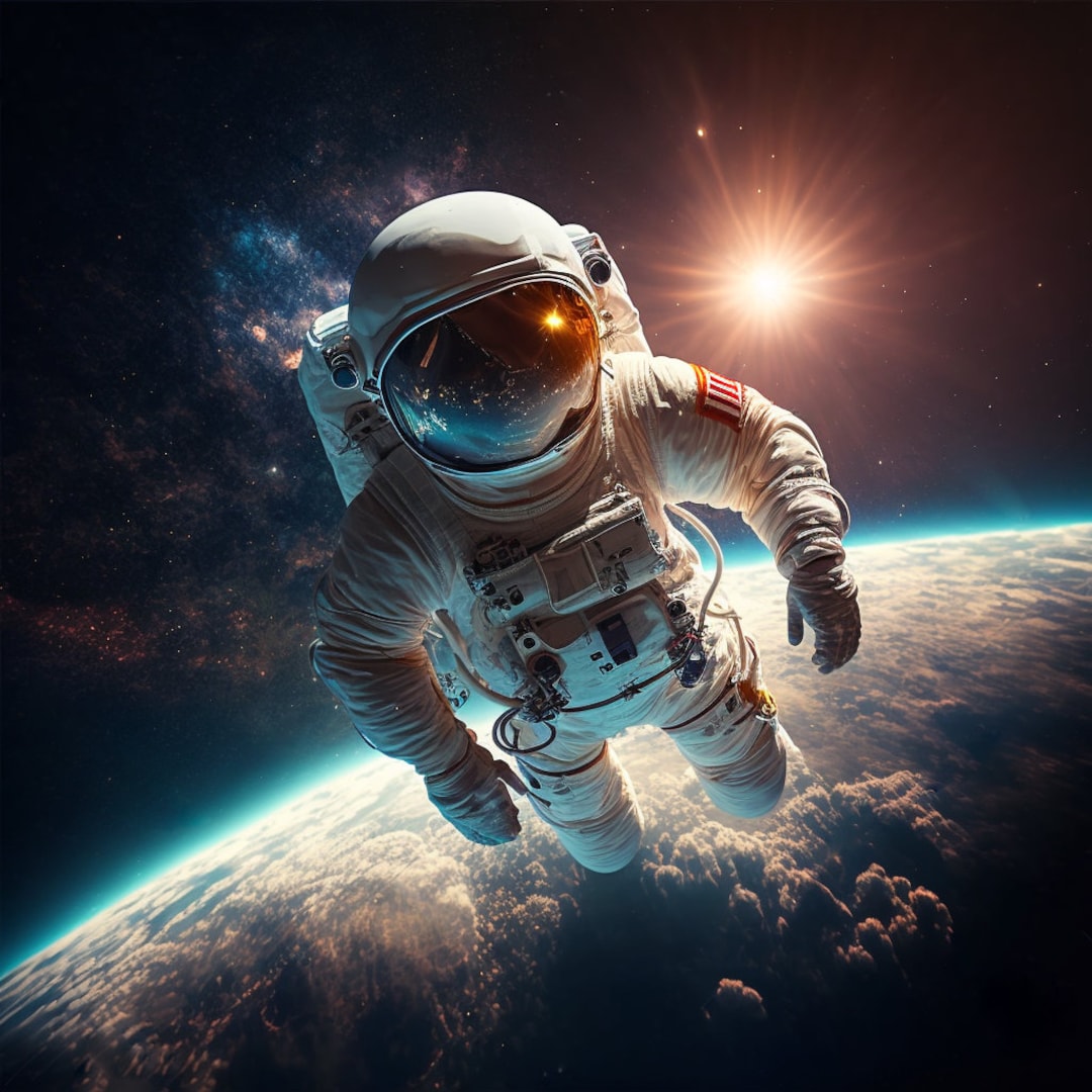 Astronaut Floating in Space Wall Art | Digital Download | Space ...