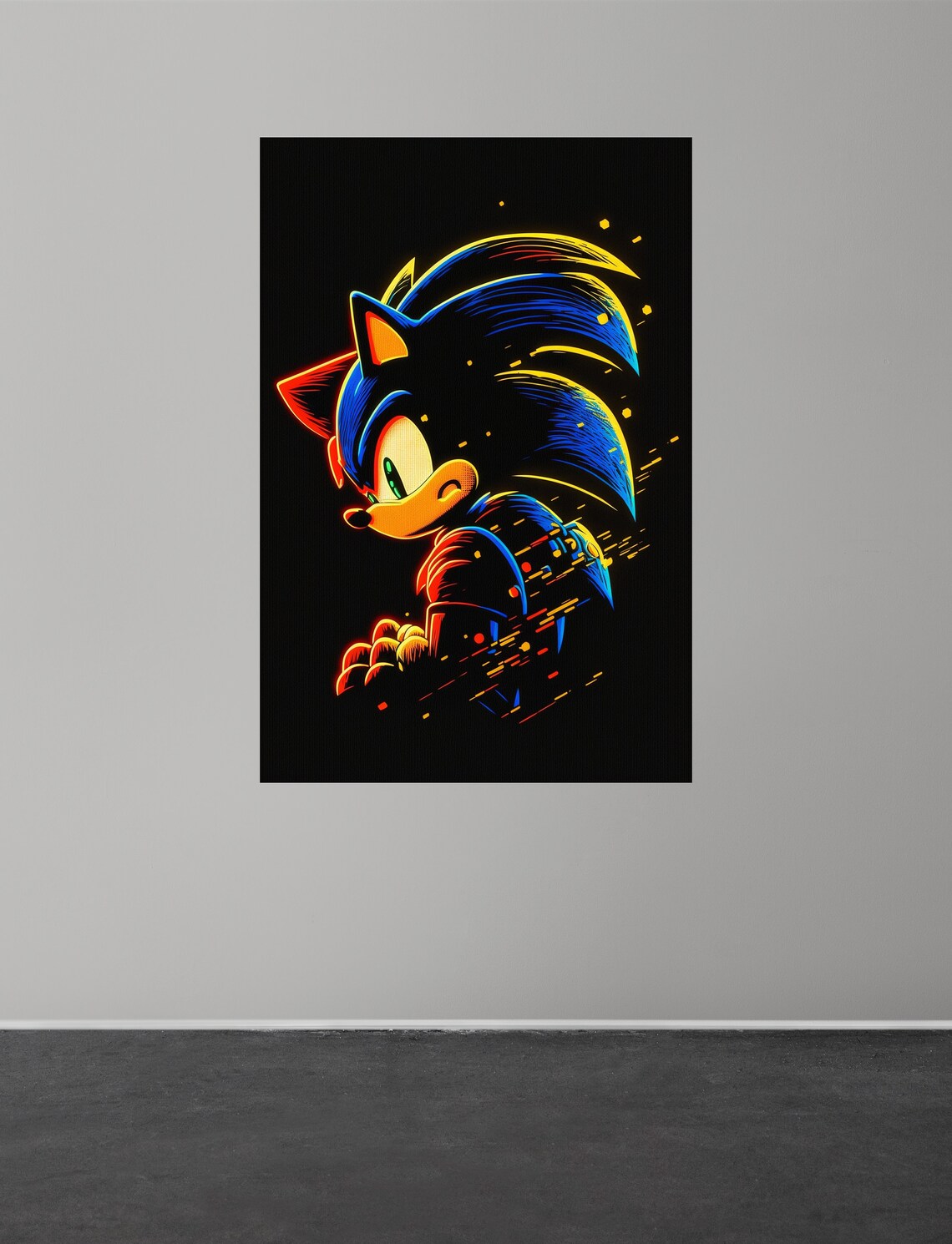Abstract Sonic Digital Art | Digital Download | Cartoon Poster | Wall ...