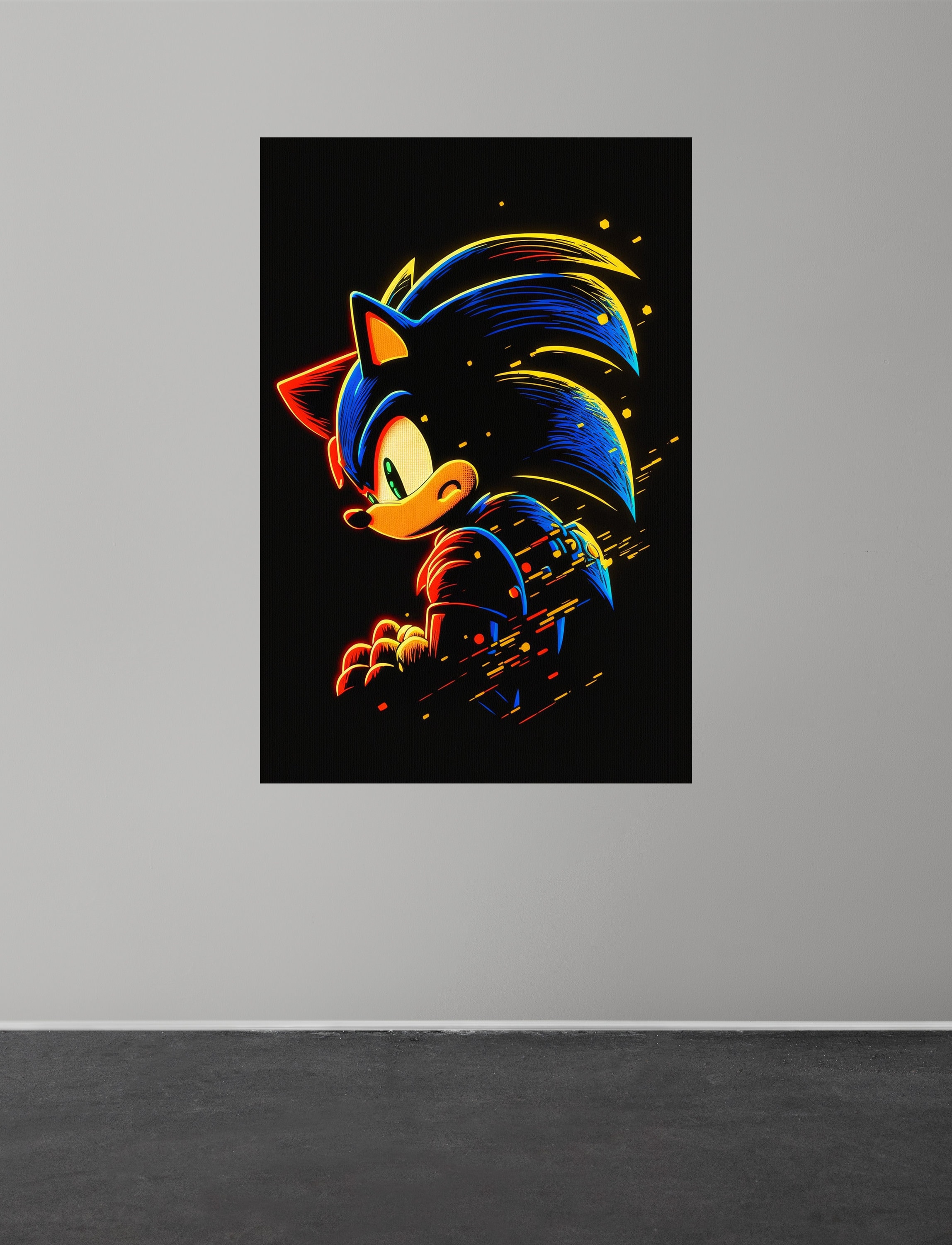 Abstract Sonic Digital Art | Digital Download | Cartoon Poster | Wall ...