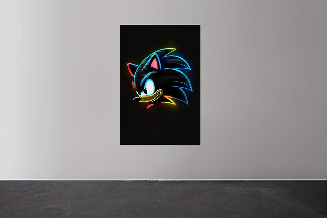 Abstract Sonic Digital Art | Digital Download | Cartoon Poster | Wall ...