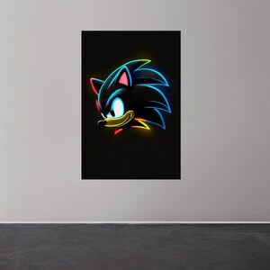 Abstract Sonic Digital Art | Digital Download | Cartoon Poster | Wall ...