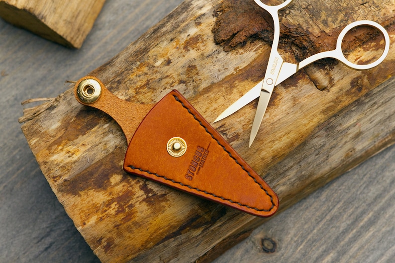 Handmade Leather Scissor Sheath, Full Grain Vegetable Tan - Etsy