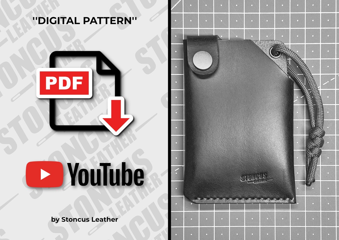 Wallet Pattern PDF, Template With Video Tutorial, Leather Card Wallet ...
