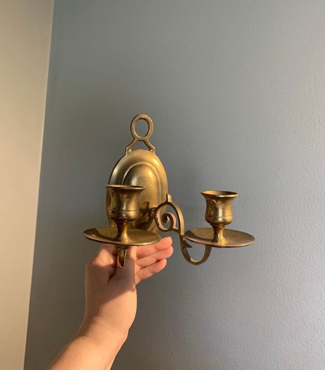 Twin Sconce Wall Candlestick Holder - Etsy