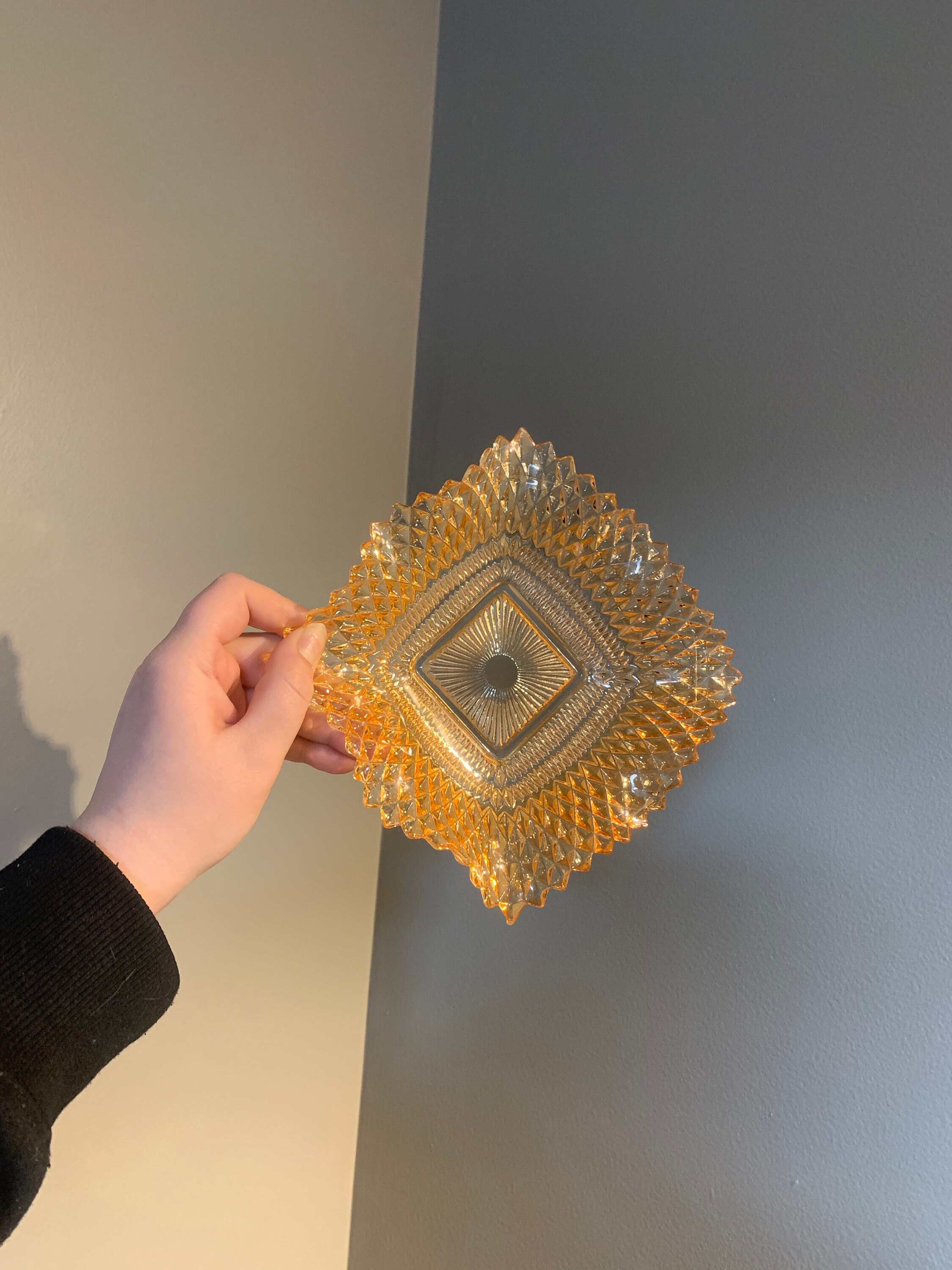 Vintage Diamond Point Indiana Glass Dishes - Etsy