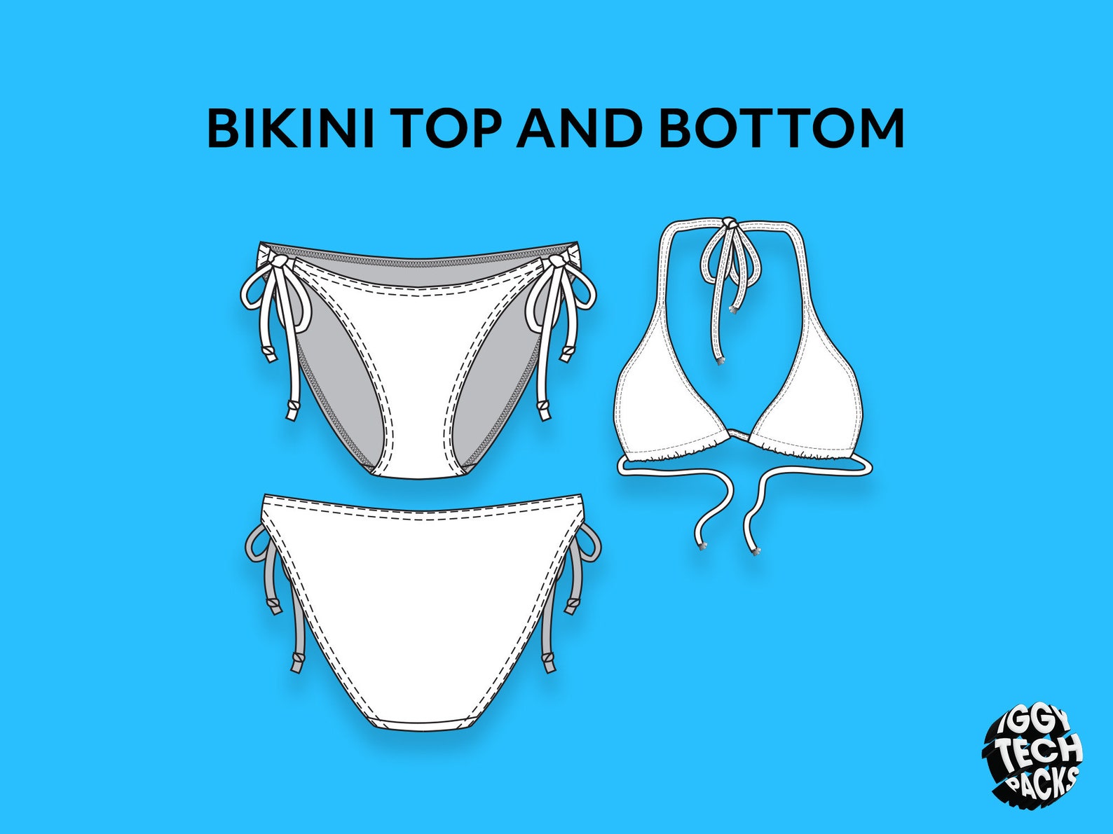 Bikini Top and Bikini Bottom Vector Downloadable File for Adobe ...
