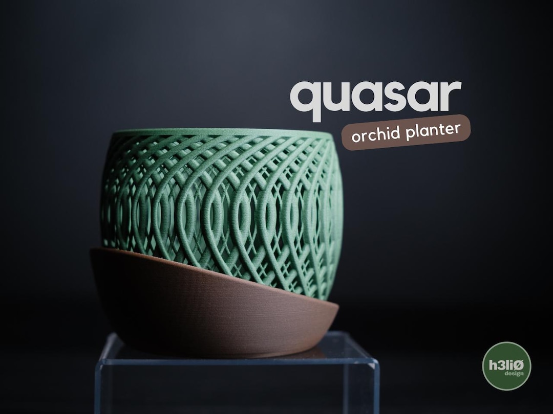 3D Printed Orchid Planter With Drainage Tray: Modern Geometric Decor - Etsy
