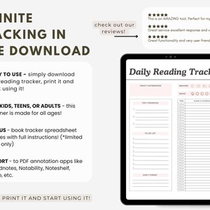 Book Reading Planner Bundle PRINTABLE Book Journal Monthly Yearly ...