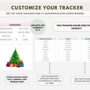 Christmas Gift Tracker Google Excel Spreadsheet, Christmas Budget ...