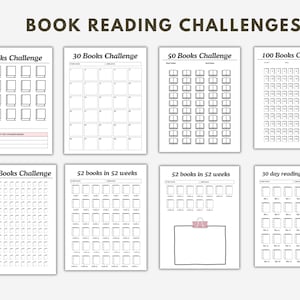 Book Reading Planner Bundle PRINTABLE Book Journal Monthly Yearly ...