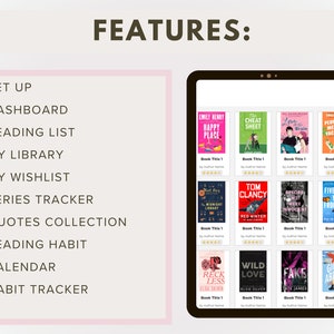 Book & Reading List Tracker Google Excel Spreadsheet Series Tracker ...